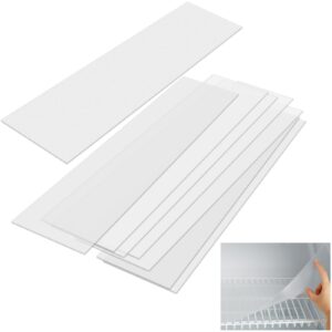 barydat 8 pcs frosted plastic shelf liner waterproof non adhesive shelf mats for wire shelves strength wire shelving cover for kitchen shelving unit pantry cabinet storage (clear,12 x 48 inch)