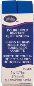 wrights snorkel blue double fold quilt binding 7/8" x3yd, 1 count (pack of 1)