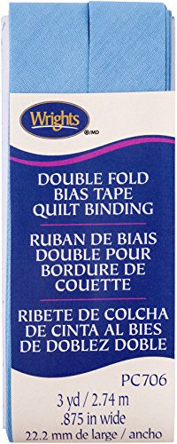 Wrights Delft Double Fold Quilt Binding 7/8" X3yd, 1 Count (Pack of 1)