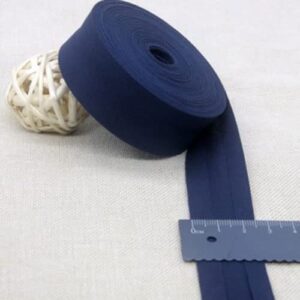 cotton bias binding tape 1 inch wide single fold 37 colors 25mm finished size 1/2 inch (navy blue, 10 yard)