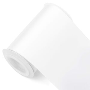 humphrey's craft 4 inch white double faced satin ribbon - 5 yards variety of color for crafts gift wrapping cutting ceremony decoration sewing chair sash wedding and dining tables.