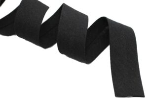 lakesstory wide single fold bias tape hem facing - 3 yds. x 7/8" black binds straight or curved edges on seams and hems