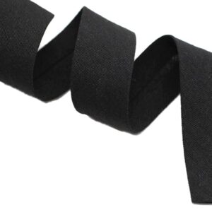 Lakesstory Wide Single Fold Bias Tape Hem Facing - 3 Yds. x 7/8" Black Binds Straight or Curved Edges on Seams and Hems