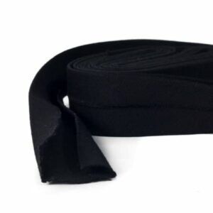 Lakesstory Wide Single Fold Bias Tape Hem Facing - 3 Yds. x 7/8" Black Binds Straight or Curved Edges on Seams and Hems