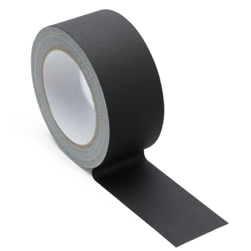 SICCOMA Cloth Bookbinding Repair Tape Cloth Book Repair Tape 2 Inch by 33 Feet Self Adhesive Non Reflective Cloth Tape for Old Books Antique Books Daily Supplies (Black)