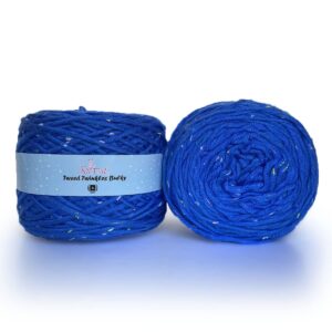 tweed twinkles bulky, thick acrylic yarn for knitting and crocheting chunky blanket, 2 cakes (400yds/400g) #5 bulky chunky weight (sky blue)