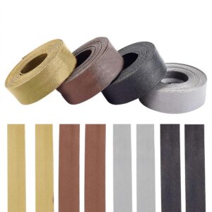 ph pandahall 8.7 yard pu leather trim 4 colors fold over trim single folded bias tape binding straps for sewing quilting seaming binding hemming piping crafts chair decoration, 0.79 inch