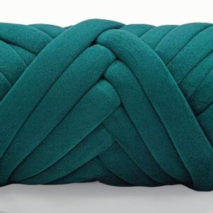 Aloiyue Chunky Blanket Yarn Dark Green 1lbs,Super Bulky Velvet Thick Big Arm Knitting Cotton Yarn for Crocheting DIY Throw Blanket, 1.1lbs/17.6oz/22yards