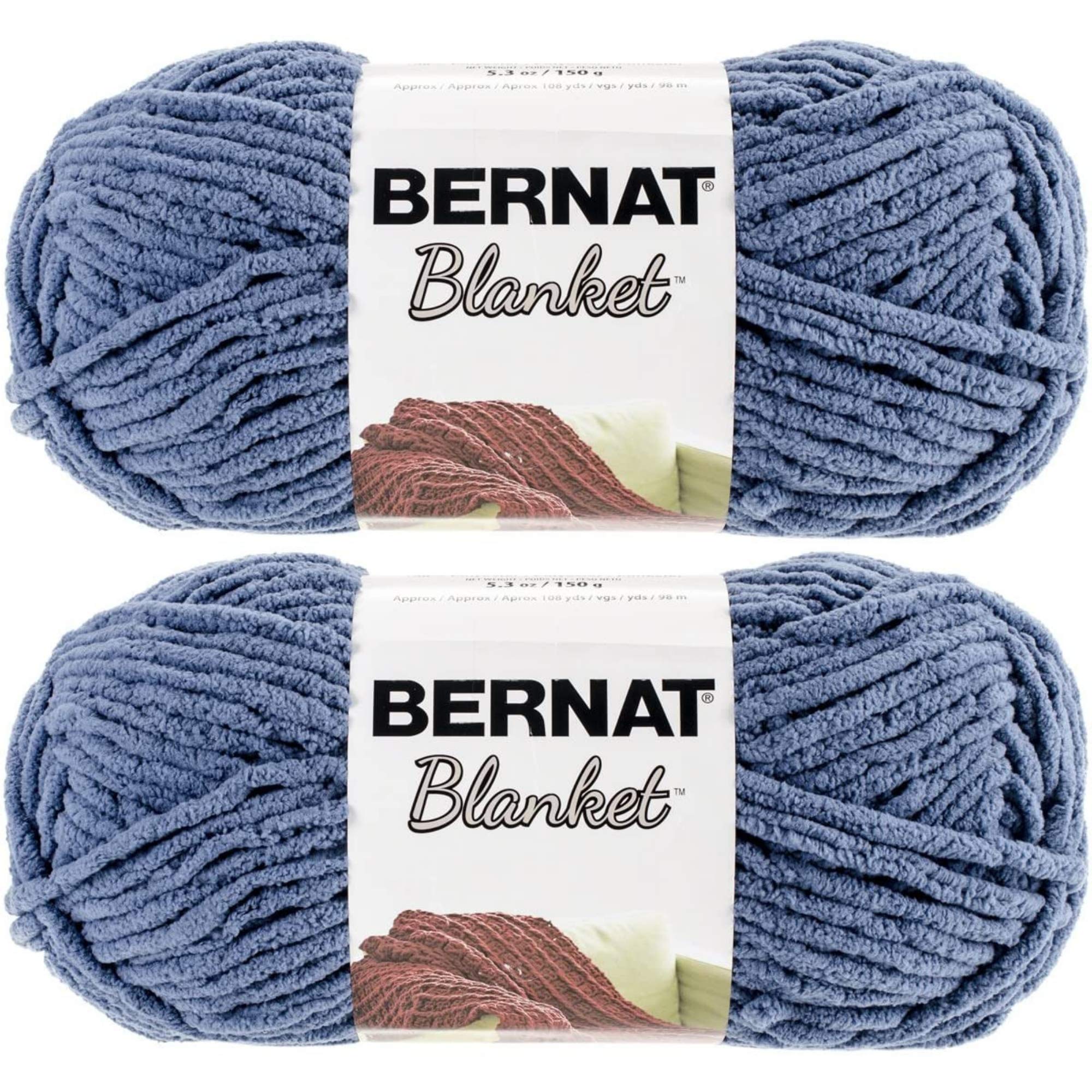 Bernat Blanket Big Ball Yarn (2-Pack) Country Blue 161110-10106