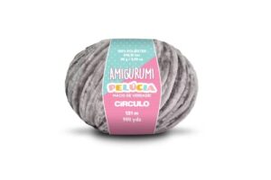 circulo - amigurumi pelucia yarn, special velvet chenille yarn for amigurumi and blanket, 144 yds, worsted (8797 - steel)