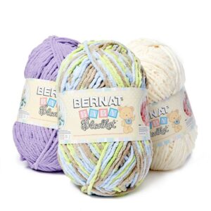 Bernat Baby Blanket Yarn, 3.5oz, Super Bulky 6 Gauge - White - Single Ball Machine Wash & Dry