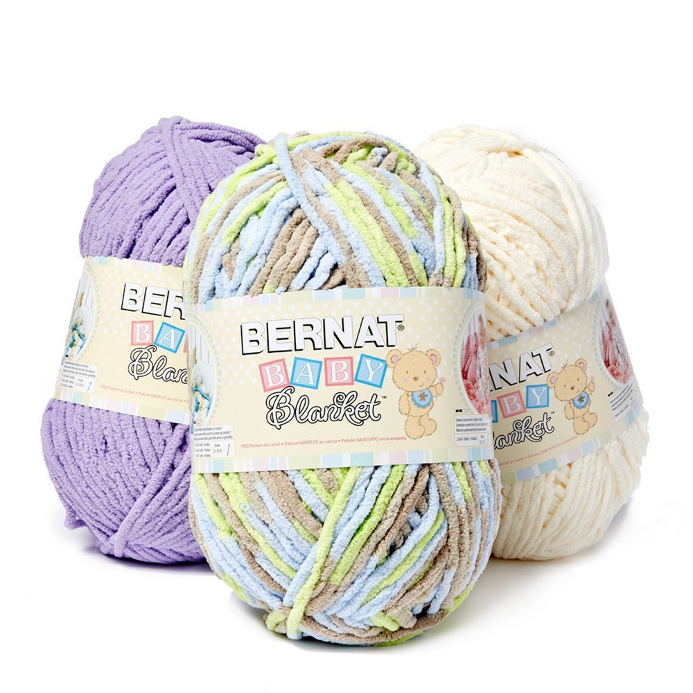 Bernat Baby Blanket Yarn, 3.5oz, Super Bulky 6 Gauge - White - Single Ball Machine Wash & Dry