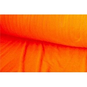 solid anti-pill polar fleece; no-sew tie blanket fabric (neon orange)