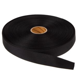 1" black nylon binding tape type iii grosgrain milspec 5038-100 yard roll