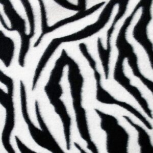 barcelonetta | fleece fabric | 2 yards | 72"x60" inch | polar fleece | soft, anti-pill | throw, blanket, poncho, pillow cover, pj pants, booties, eye mask (zebra b&w, 2 yards)