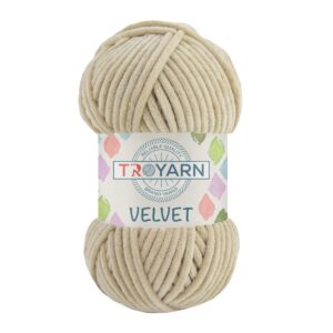 troyarn velvet chenille baby blanket yarn amigurumi yarn for crocheting and knitting super bulky 100 gr (132 yds) (10145 - mushrooms)