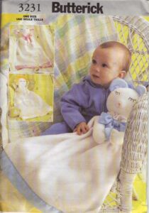 butterick 3231 sewing pattern baby blankets