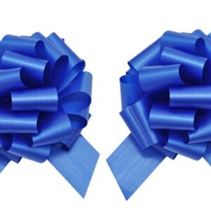 Grand Opening Kit-Ribbon, 10 inch Metallic Blue Bows, & Blue Handle Scissors-Easy Ribbon Cutting Ceremonial Supplies Pack (Blue Kit)