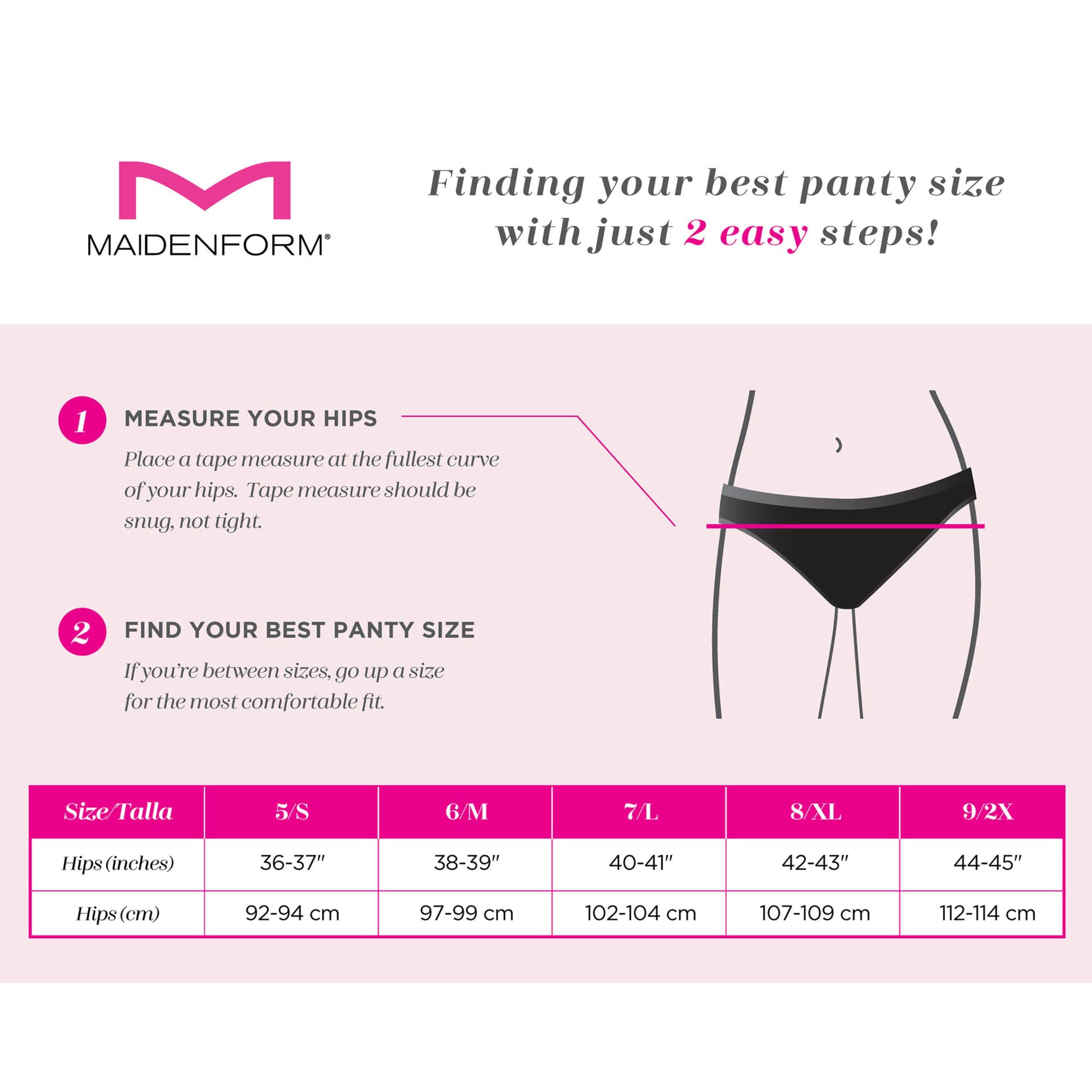 Maidenform Women's Hi-Cut Underwear, Barely There Invisible Look High-Waisted Panty, 3-Pack, Black/Black/Black