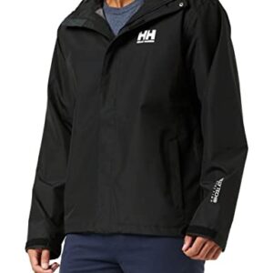 Helly Hansen Men's Seven J Waterproof Windproof Breathable Rain Jacket, 992 Black, XX-Large