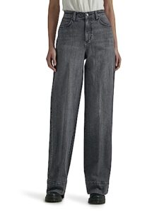 lee women's legendary high rise trouser jean, blurred darks