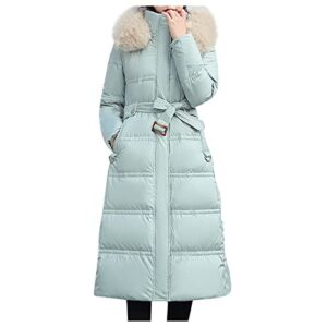 gamivast 2023 deals women's long down coat with fur hood maxi down parka puffer jacket quilted winter coat 2023 trendy patagonia jacket