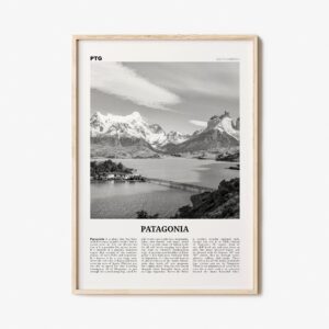 patagonia print black and white, patagonia wall art, patagonia poster, patagonia photo, argentina, chile, south america