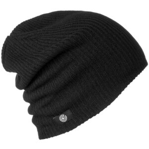 ultra soft beanie for men & women - warm, comfortable & stylish - cozy ribbed knit black