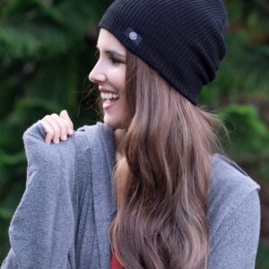 Ultra Soft Beanie for Men & Women - Warm, Comfortable & Stylish - Cozy Ribbed Knit Black