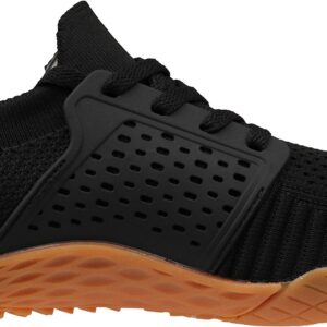 WHITIN Men's Trail Running Shoes Barefoot Minimalist Wide Width Size 14 Low Zero Drop Toe Box Gym Workout Beach Fitness Sport Comfortable Black Gum 48