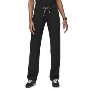 figs livingston basic scrub pants for women – black, xxs