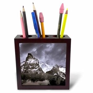 3drose black and white paine horns, torres del paine, patagonia,... - tile pen holders (ph-367220-1)