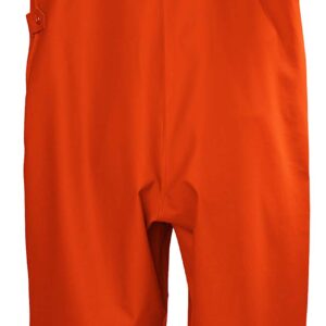 Helly-Hansen Workwear Storm Waterproof Bib Pants for Men Made from Heavy-Duty Breathable PVC-Coated Polyester for Mobility, Dark Orange/Black - Medium