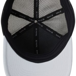 Hurley Men's Caps - Fairway Trucker Mesh Panel Baseball Cap Trucker Hat - Snap Back Hats for Men, Cool Grey/Black