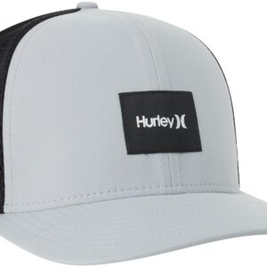 Hurley Men's Caps - Fairway Trucker Mesh Panel Baseball Cap Trucker Hat - Snap Back Hats for Men, Cool Grey/Black