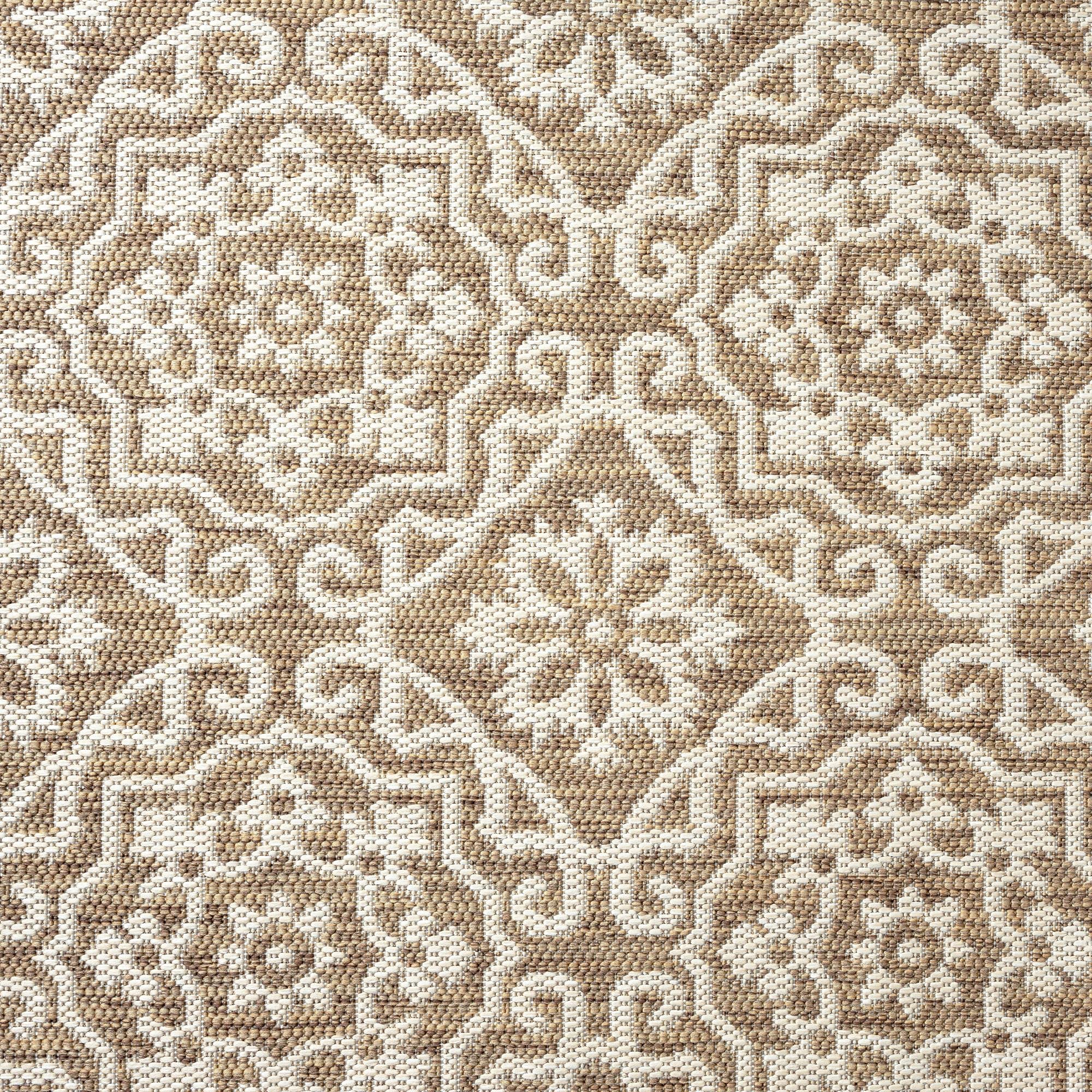 Nicole Miller New York Patio Country Danica Transitional Geometric Indoor/Outdoor Area Rug, Brown/Beige, 5'2"x7'2"