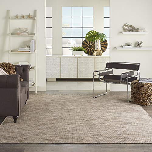 Nourison Positano Indoor-Outdoor Beige 6' x 9' Area Rug, Easy Cleaning, Non Shedding, Bed Room, Living Room, Dining Room, Backyard, Deck, Patio (6x9)