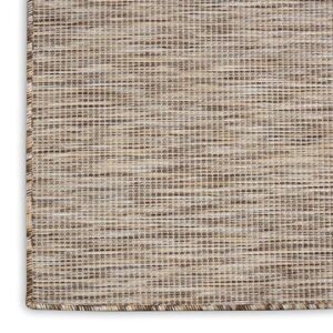 Nourison Positano Indoor-Outdoor Beige 6' x 9' Area Rug, Easy Cleaning, Non Shedding, Bed Room, Living Room, Dining Room, Backyard, Deck, Patio (6x9)