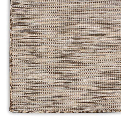 Nourison Positano Indoor-Outdoor Beige 6' x 9' Area Rug, Easy Cleaning, Non Shedding, Bed Room, Living Room, Dining Room, Backyard, Deck, Patio (6x9)