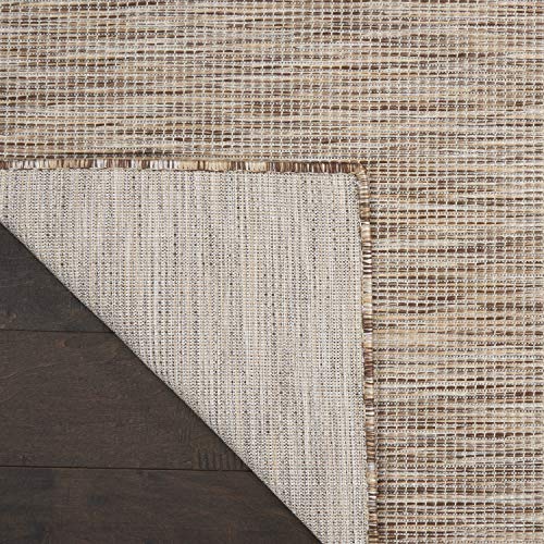 Nourison Positano Indoor-Outdoor Beige 6' x 9' Area Rug, Easy Cleaning, Non Shedding, Bed Room, Living Room, Dining Room, Backyard, Deck, Patio (6x9)