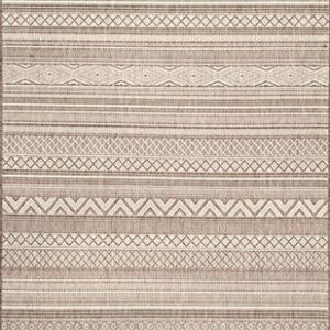 nuLOOM Erlinda Tribal Outdoor Area Rug, 4x6, Beige