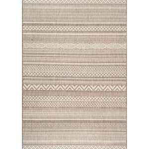 nuLOOM Erlinda Tribal Outdoor Area Rug, 4x6, Beige