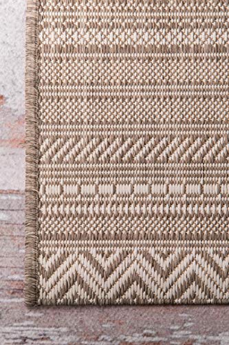 nuLOOM Erlinda Tribal Outdoor Area Rug, 4x6, Beige