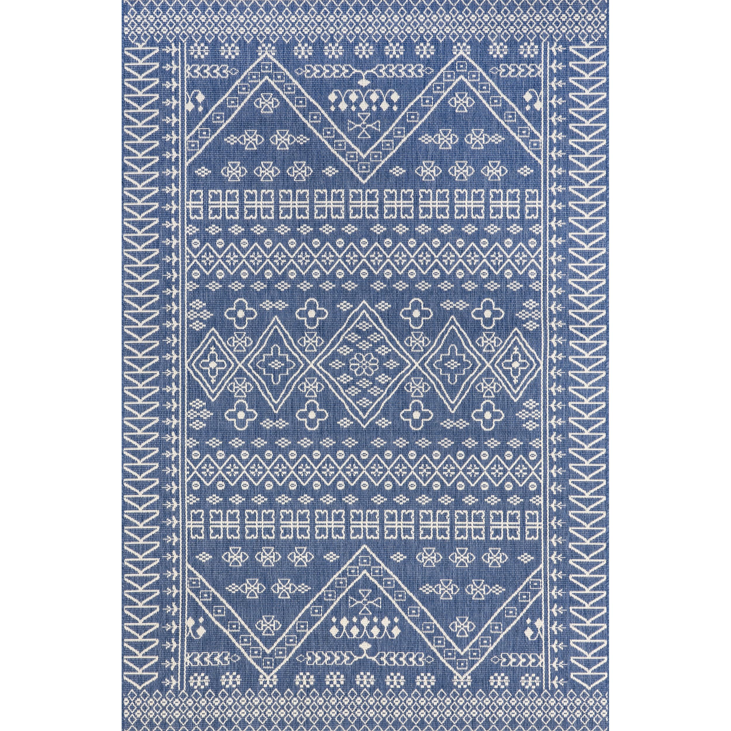 nuLOOM Kandace Tribal Indoor/Outdoor Area Rug, 3' x 4', Blue