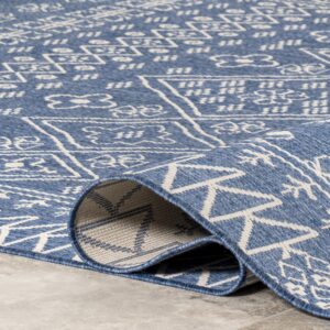 nuLOOM Kandace Tribal Indoor/Outdoor Area Rug, 3' x 4', Blue