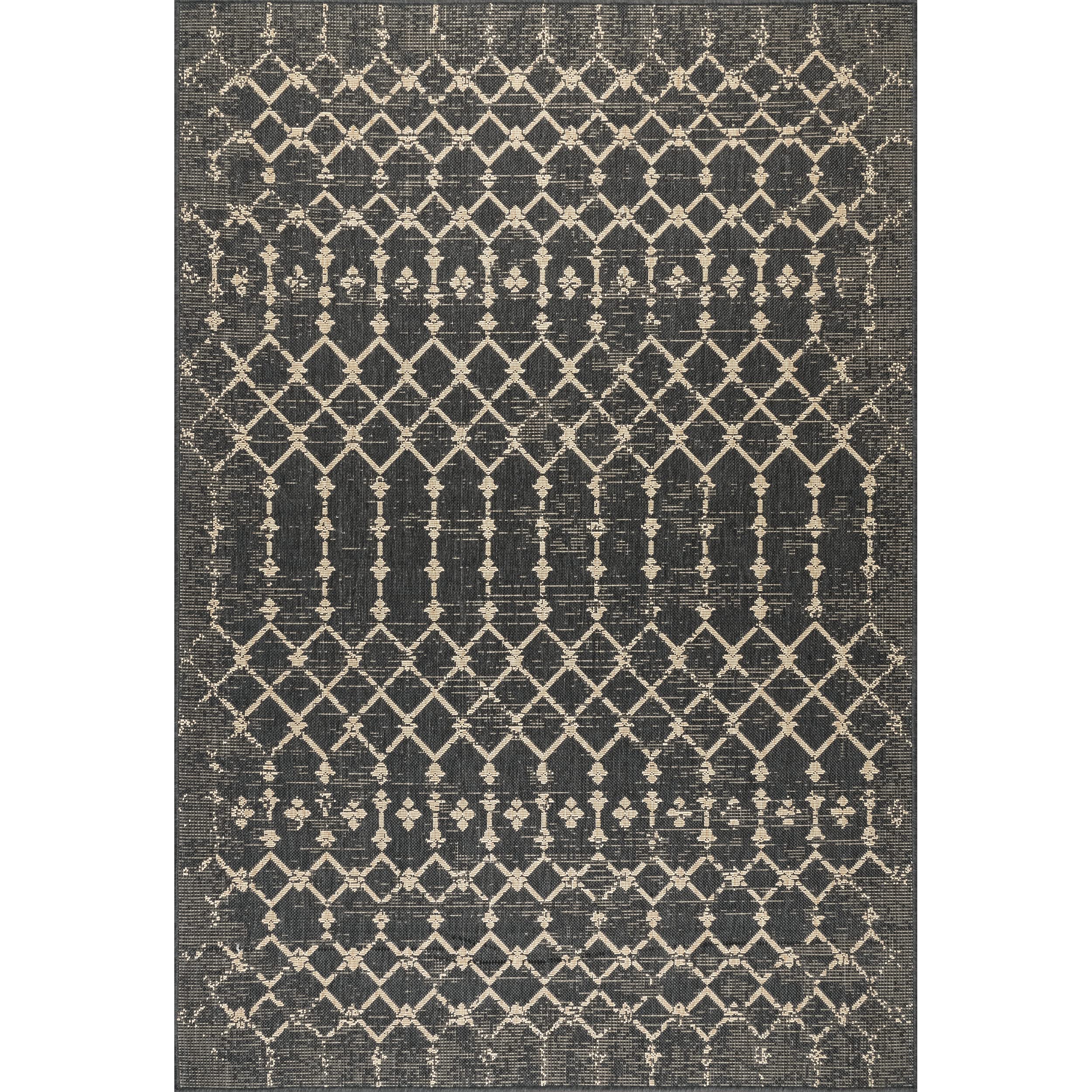 nuLOOM Grayson Moroccan Trellis Indoor/Outdoor Area Rug, 8x10, Charcoal