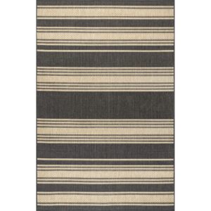 nuLOOMLauren Liess Romy Striped Indoor/Outdoor Area Rug, 8' x 10', Charcoal