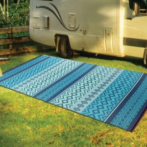 Erbanica Fiesta Premium Quick Dry Reversible Indoor/Outdoor Plastic Rug for RV, Camping, Beach, Picnic, Patio, Pool Side, 4 ft x 6 ft