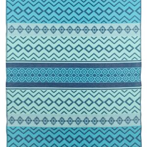 Erbanica Fiesta Premium Quick Dry Reversible Indoor/Outdoor Plastic Rug for RV, Camping, Beach, Picnic, Patio, Pool Side, 4 ft x 6 ft