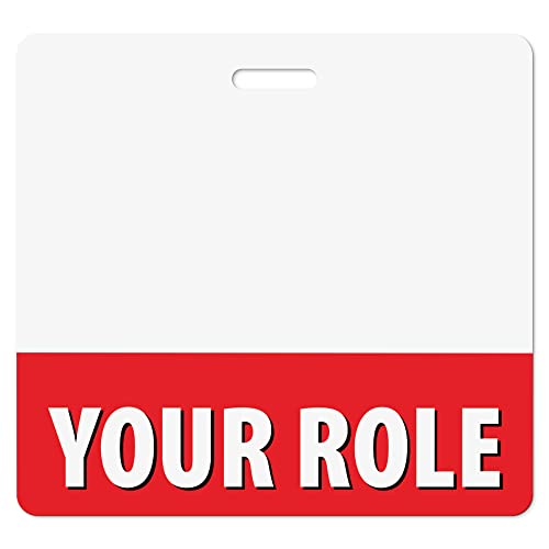 Customizable Red Horizontal Badge Buddy ID Backer Card - Double Sided Print - Durable and Water Resistant Ideal for Nurses, Doctors, and Healthcare Professionals